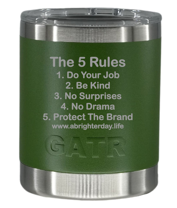 The 5 Rules 10oz Low Ball - GATR